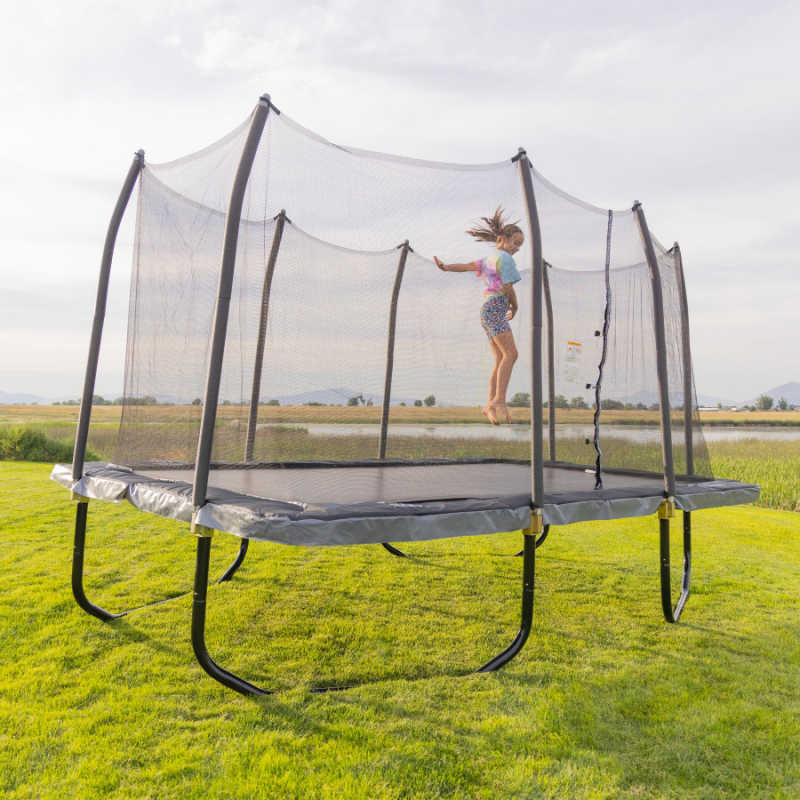 Rectangle Trampolines with Safety Nets - Free Shipping | Extreme Kids World