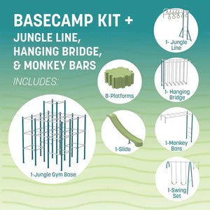 ActivPlay Base Camp Backyard Playground Modular Jungle Gym Kit APJGC10 ...