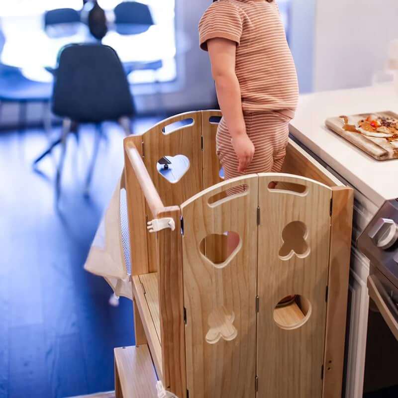 Laurel - 4 in 1 Foldable Kitchen Tower, Step Stool, Chalkboard and Sli ...