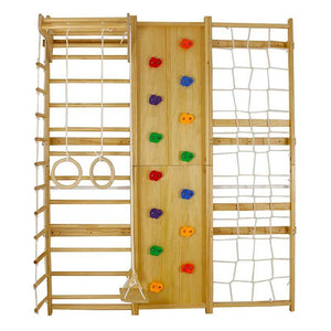 Walnut - 9-in-1 Swedish Ladder Wall Gym Set — Extreme Kids World