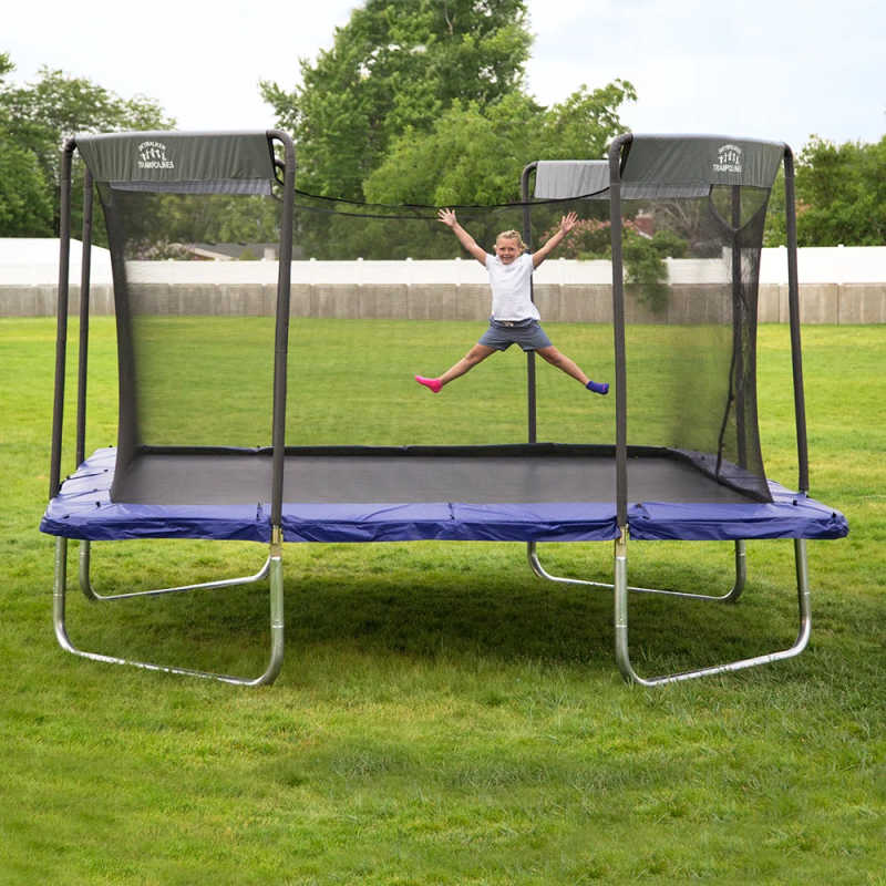 Skywalker Trampolines Premium 16' Square Colossal Trampoline with Encl ...