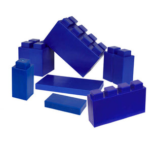 50 Piece Jumbo Sized Colored Modular Building Blocks Kids Play Pack ...